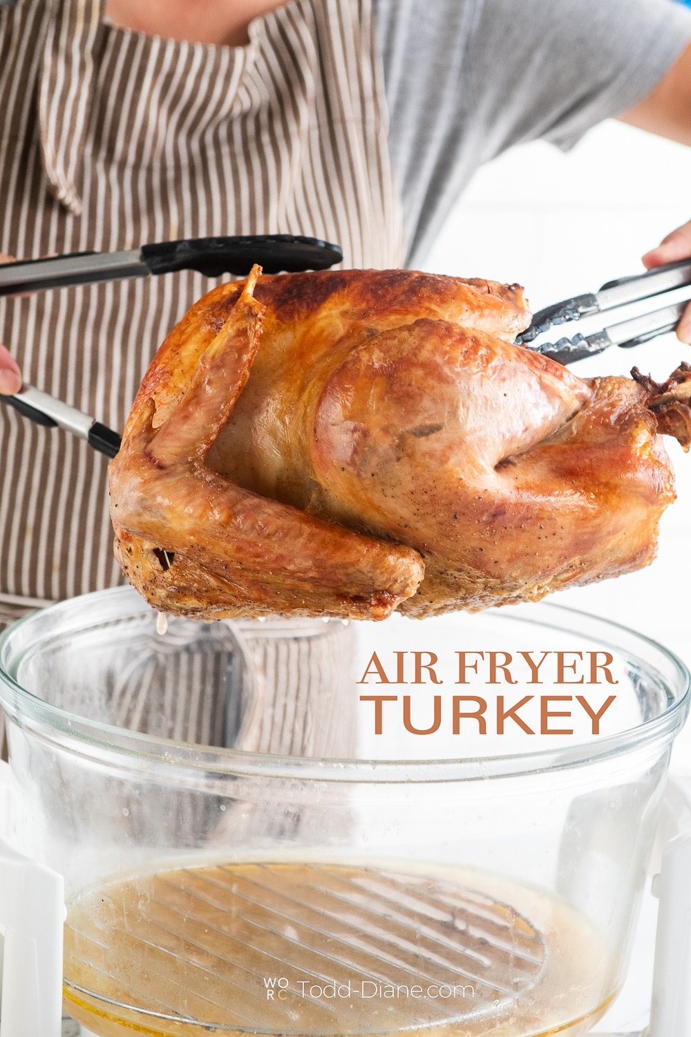 Air Fryer Turkey Recipe Whole Turkey with Gravy | White On Rice