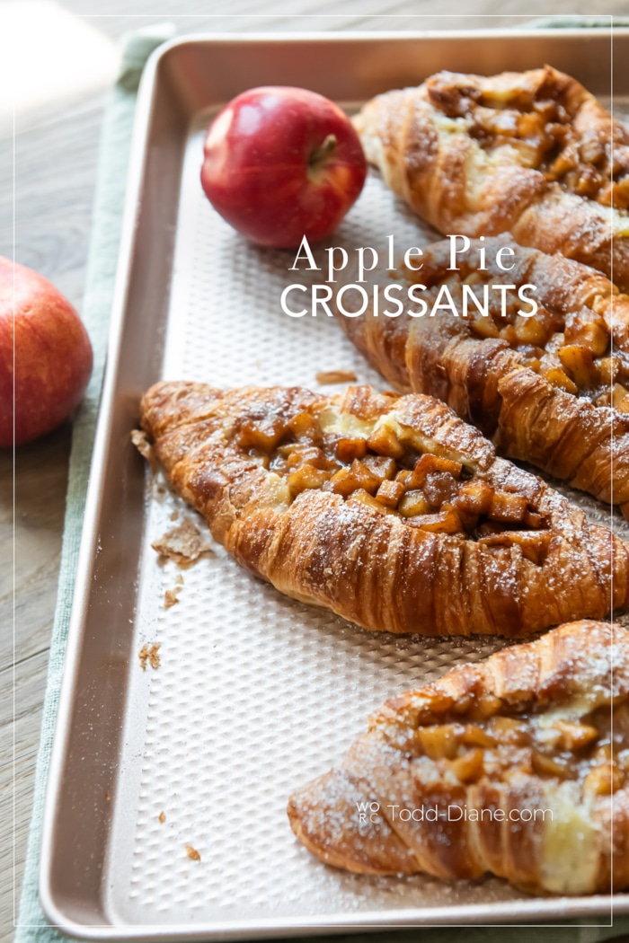 Apple Pie Croissant Boats Recipe w/ Pastry Cream | White On Rice