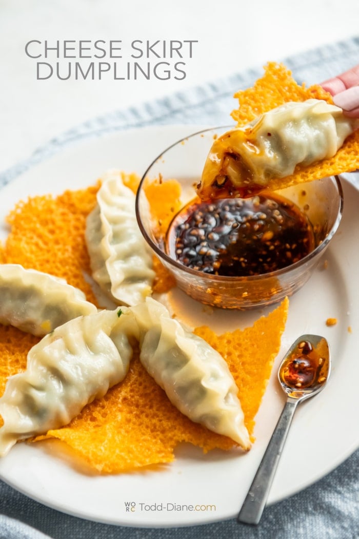Dumplings in Cheese Skirt or Crispy Cheese Bark | White On Rice