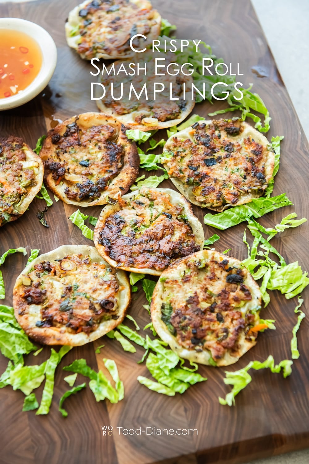 Smash Egg Roll Dumplings CRISPY BITES | White On Rice Coupl