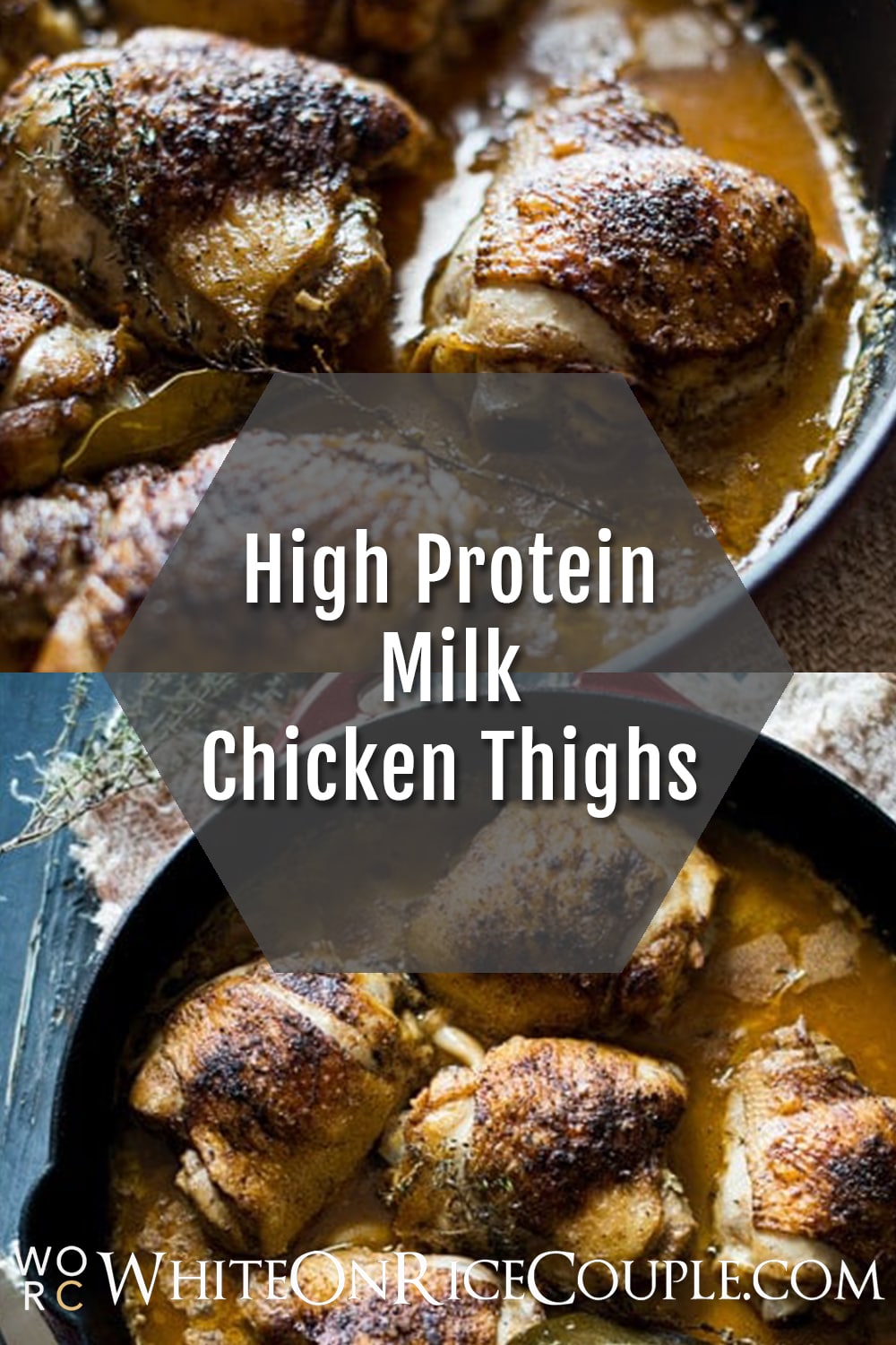 Milk Chicken Thighs with Sauce in Skillet JUICY! | White On Rice Couple