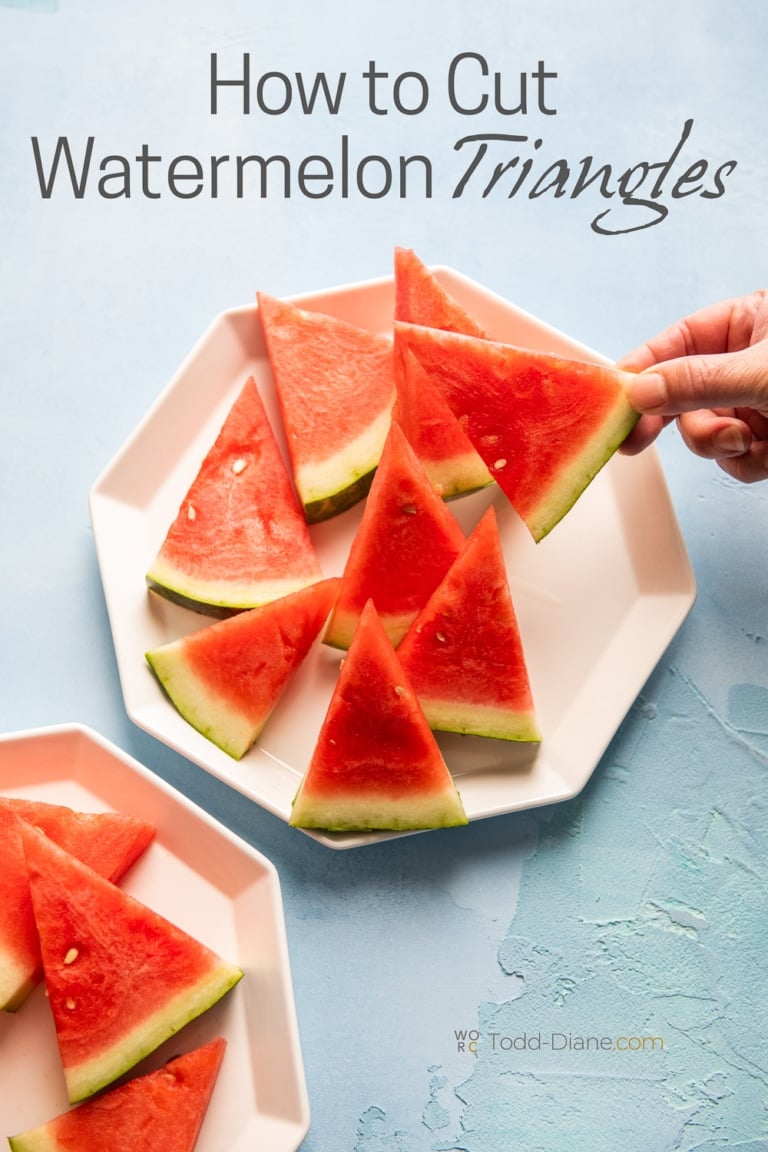 How to Cut Watermelon {4 ways} Triangle, Slices, Sticks, Cubes