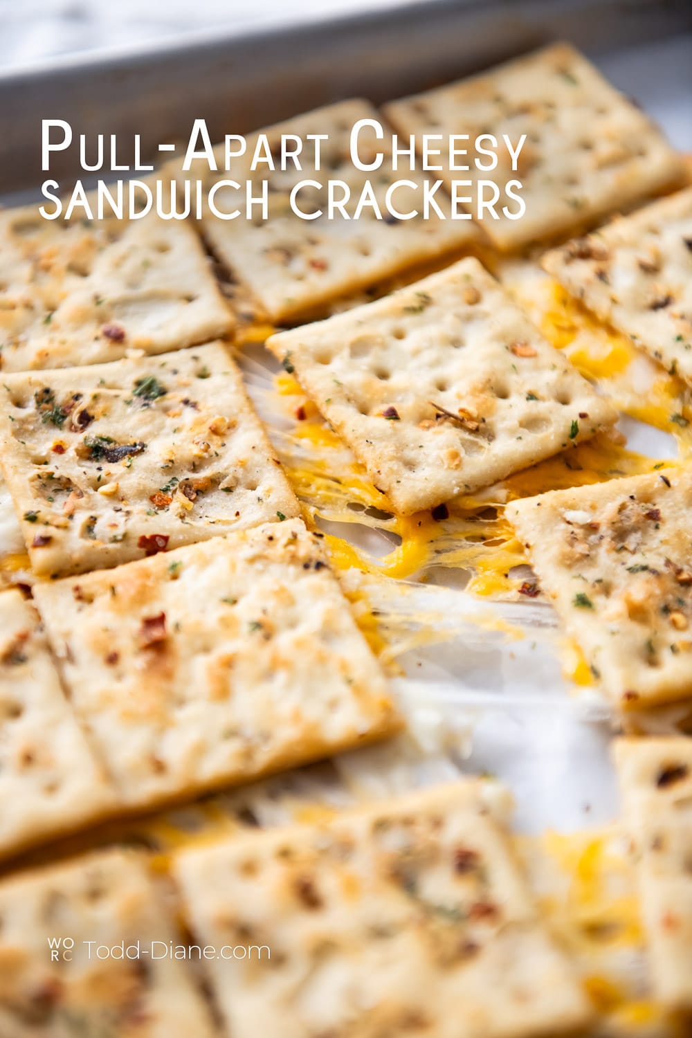 Pull Apart Cheese Crackers Sandwiches Recipe | White On Rice