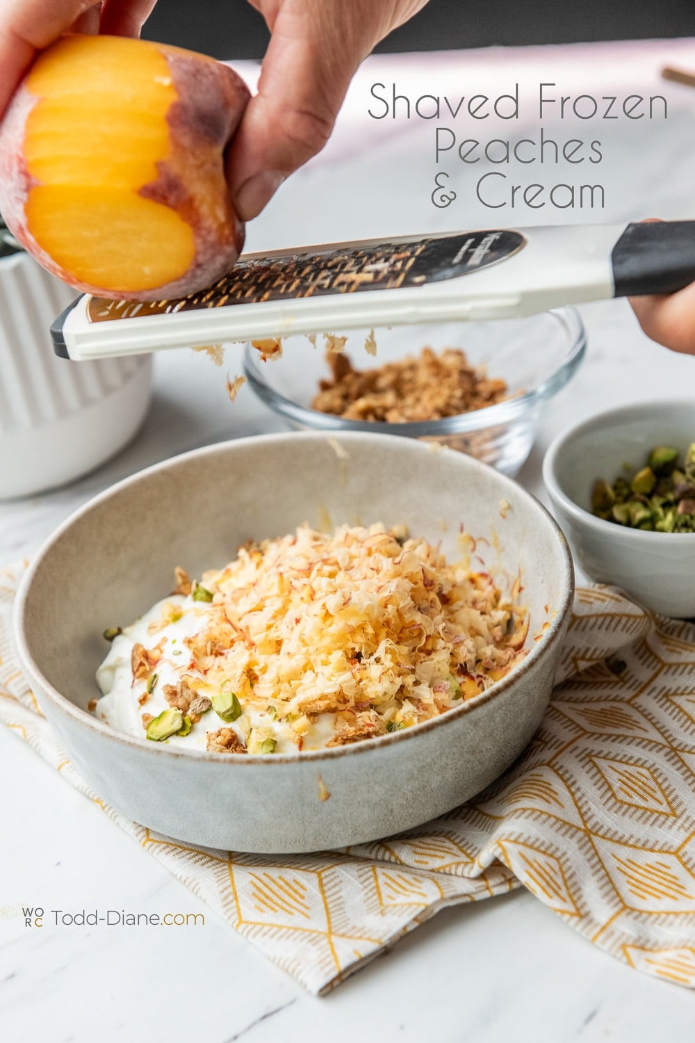 Frozen Peaches and Cream Recipe EASY | White on Rice Couple