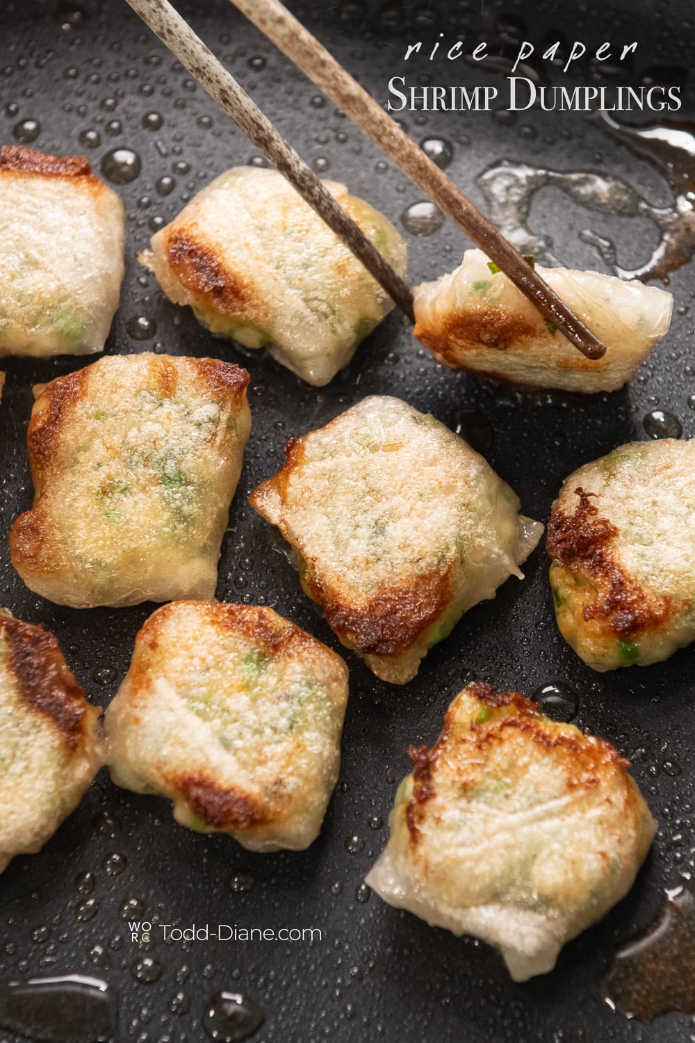 Crispy Shrimp Dumplings with Rice Paper | White On Rice Couple