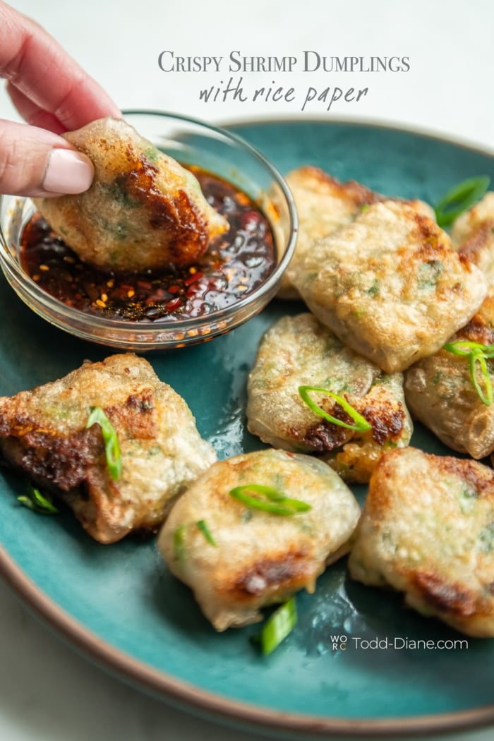 Crispy Shrimp Dumplings with Rice Paper | White On Rice Couple