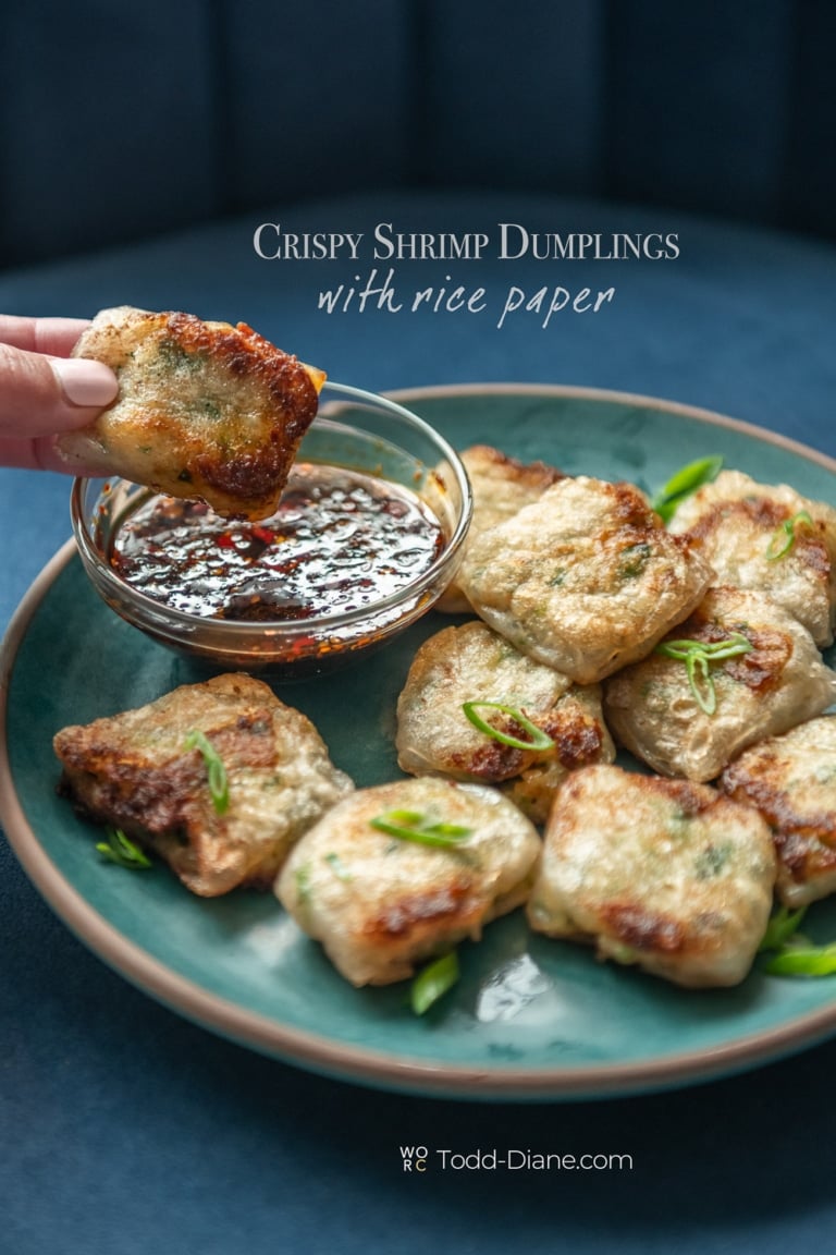 Crispy Shrimp Dumplings with Rice Paper | White On Rice Couple