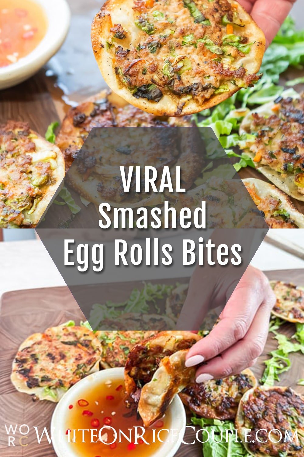 Smash Egg Roll Dumplings CRISPY BITES | White On Rice Coupl