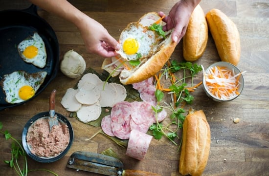 Fried Egg Banh Mi Recipe Vietnamese Sandwich | White On Rice Couple